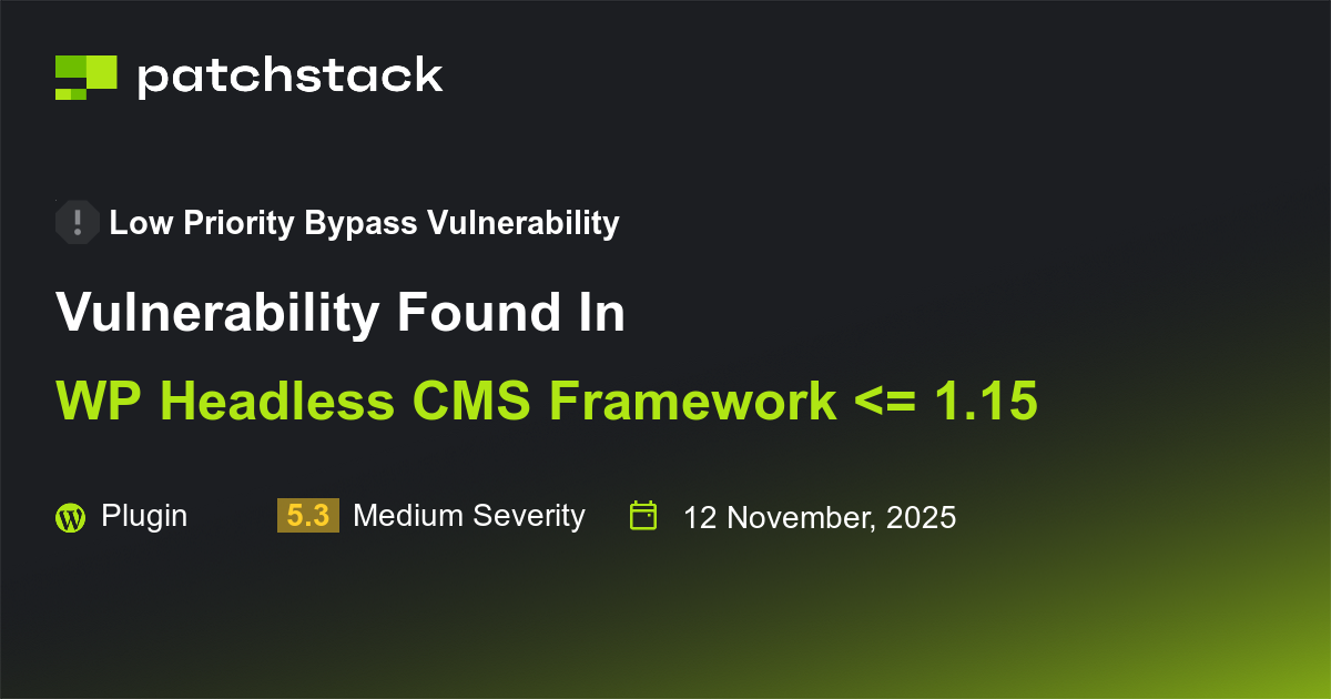 WordPress WP Headless CMS Framework plugin